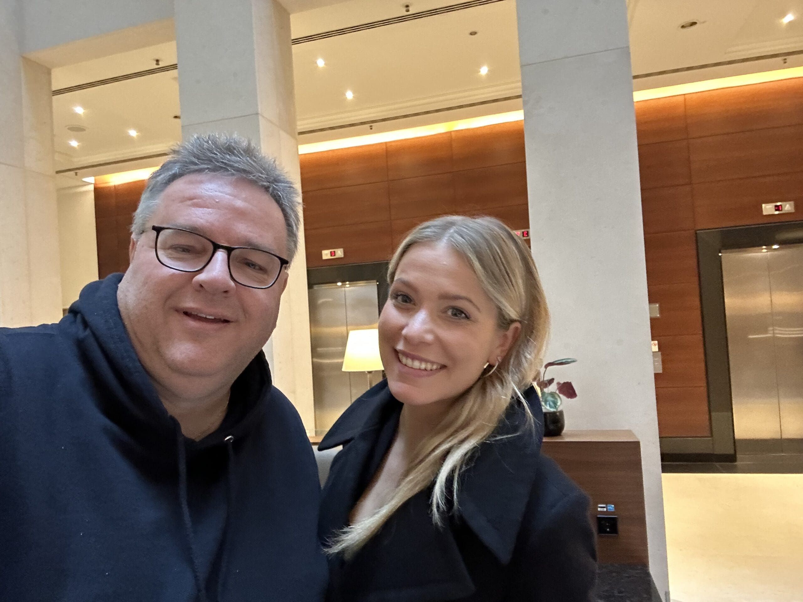 Oliver Stoldt meets presenter Kira Ortmann in Berlin
